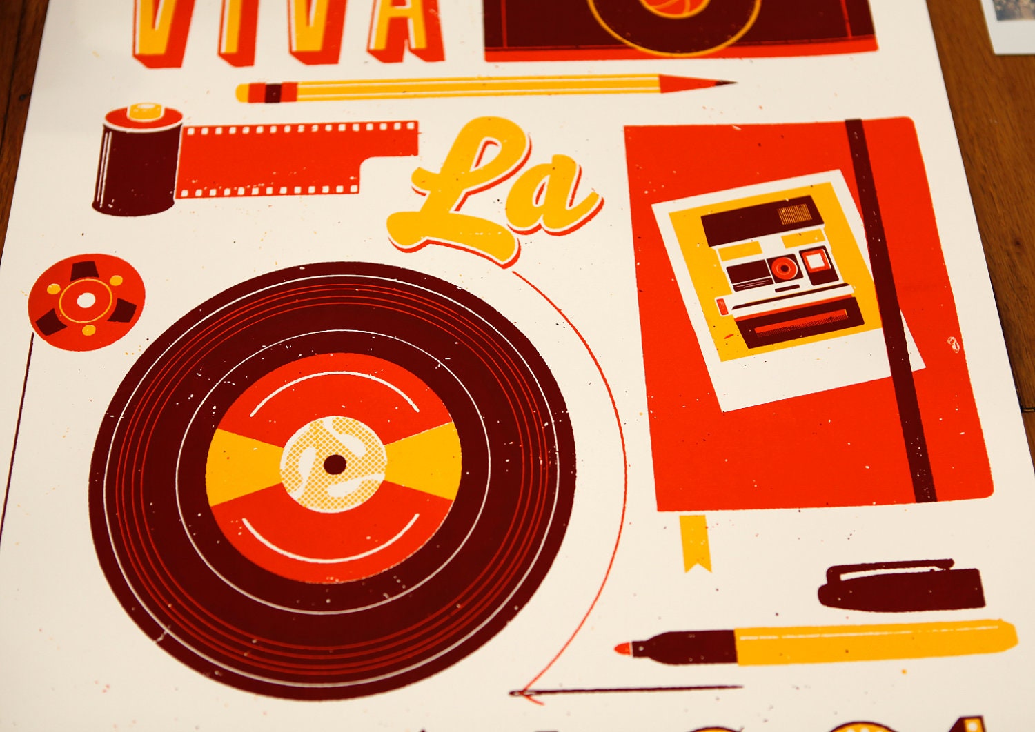 Viva La Analog Screen Print | Etsy