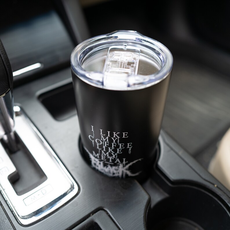 Black Metal Coffee Stainless Steel Travel Mug 3.0 - Etsy