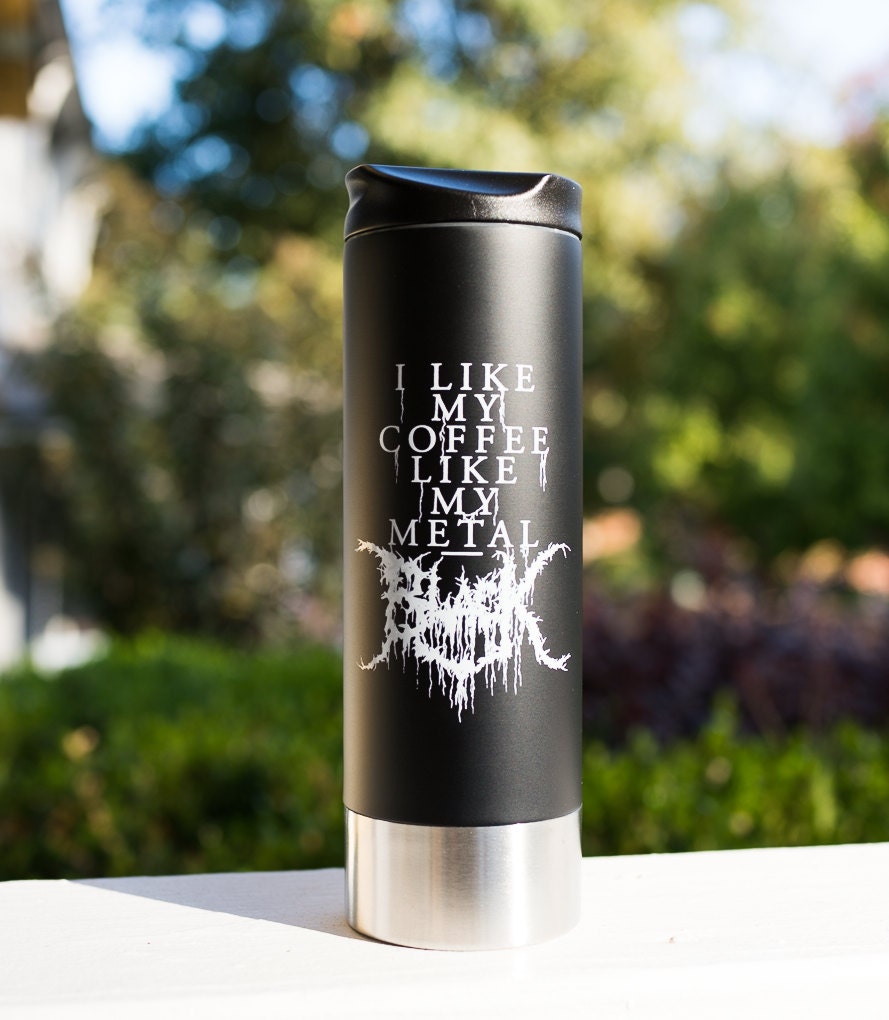 Black Metal Coffee Stainless Steel Travel Mug