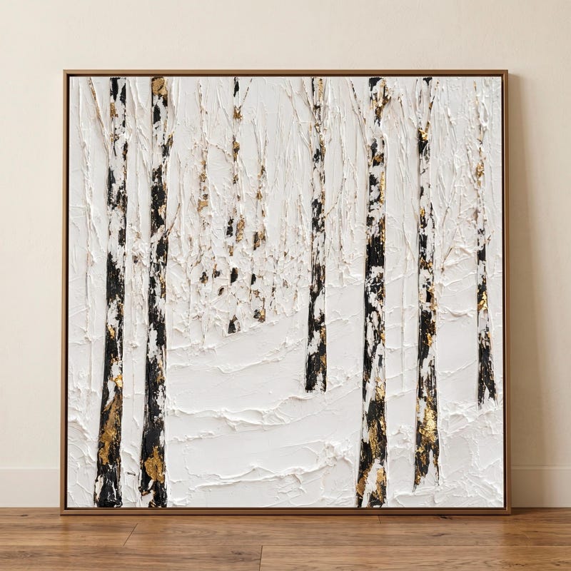 Birch Tree Painting - Etsy