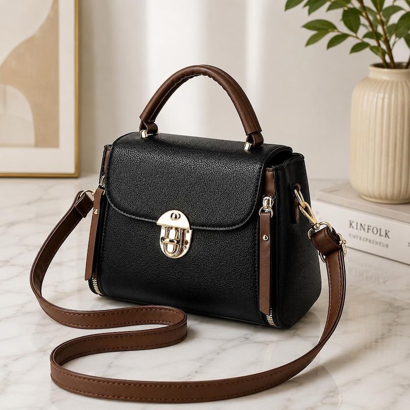 Structured Vegan Satchel - Etsy