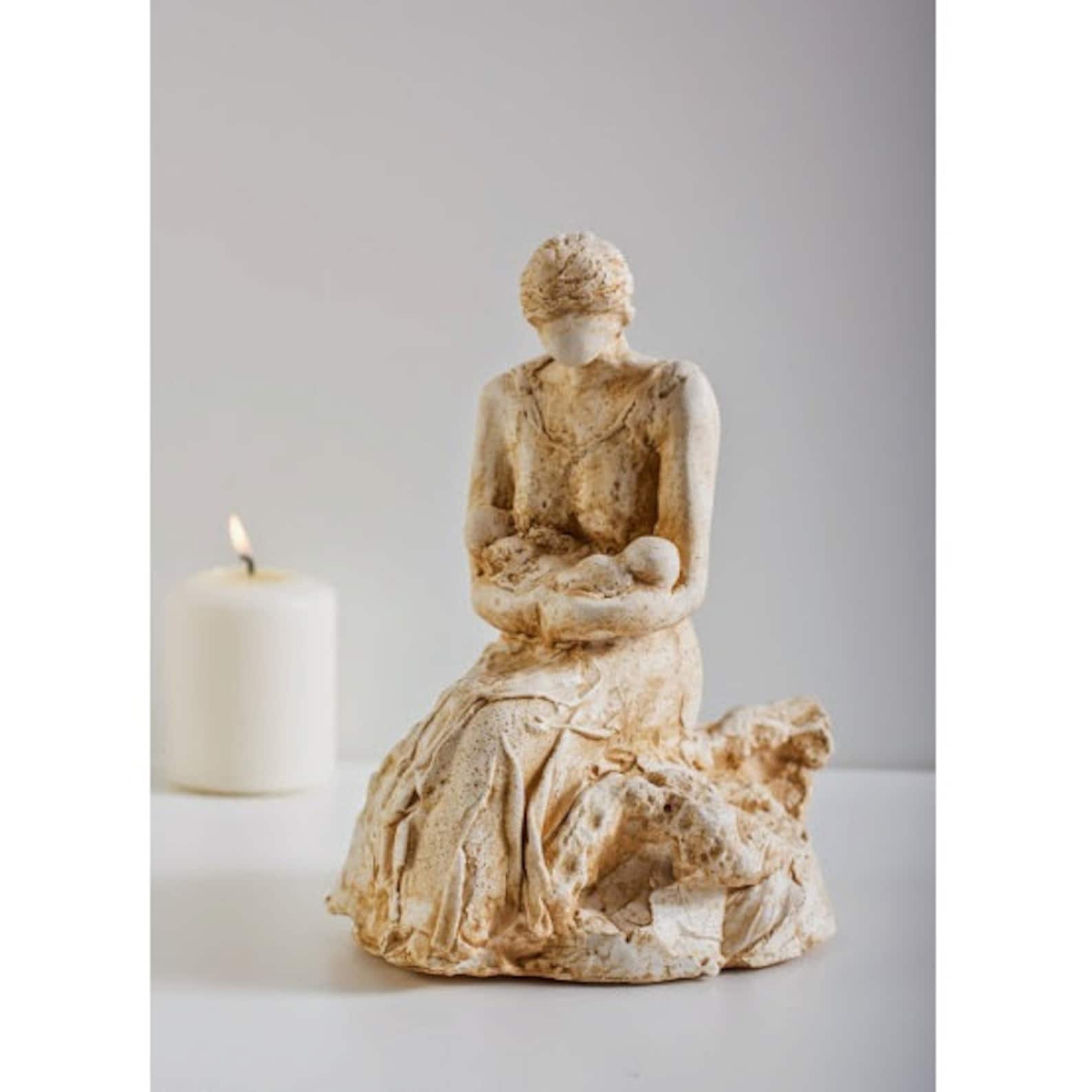 Twins - Original Sculpture of Mother and Twin Babies - Etsy