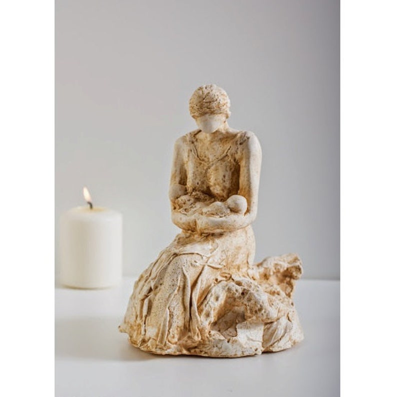 Twins - Original Sculpture of Mother and Twin Babies - Etsy