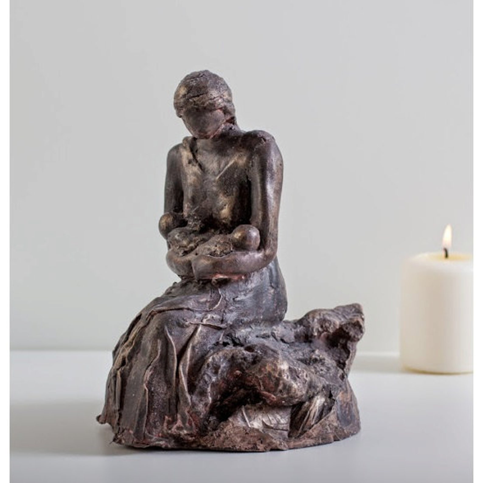 Twins - Original Sculpture of Mother and Twin Babies - Etsy