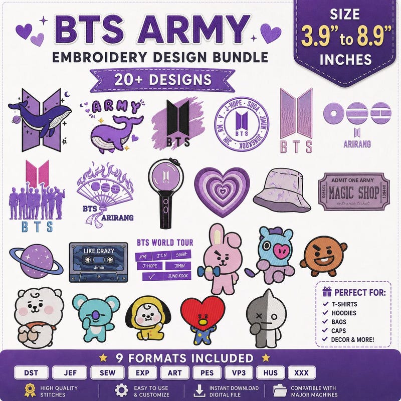 Bts Hand Fans - Etsy