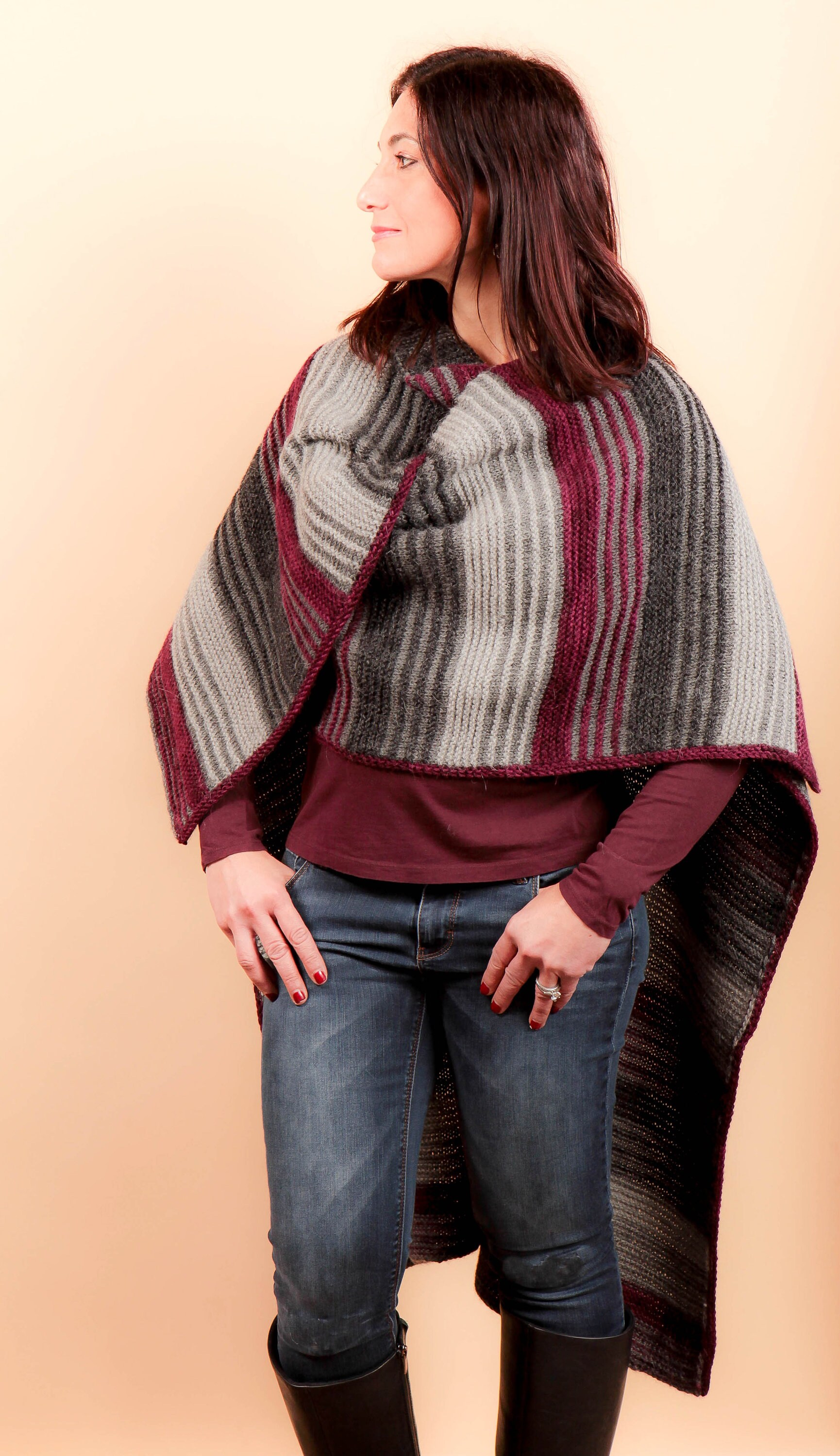 KNITTING PATTERN PDF - Modena Poncho - Etsy