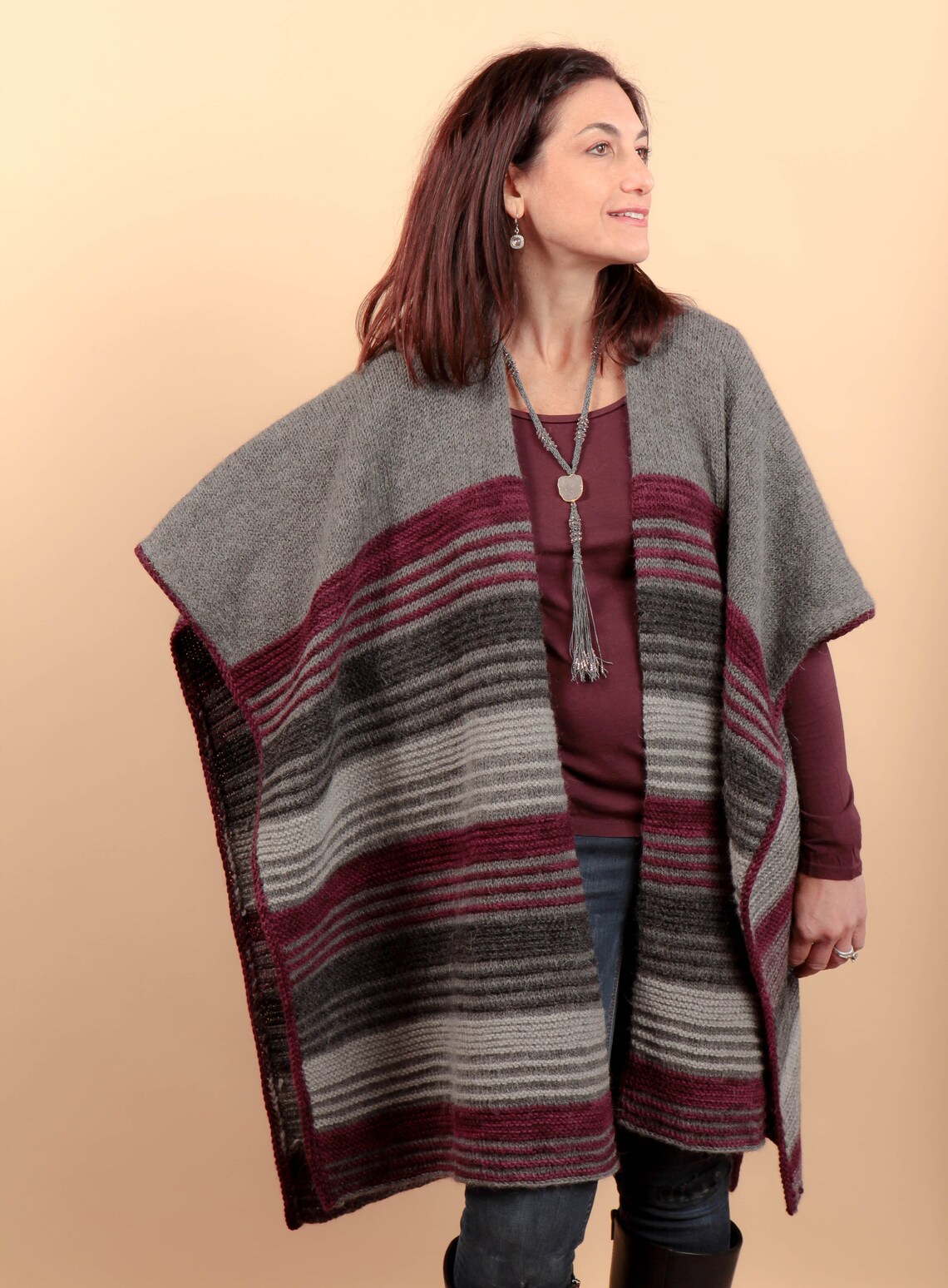 KNITTING PATTERN PDF - Modena Poncho - Etsy