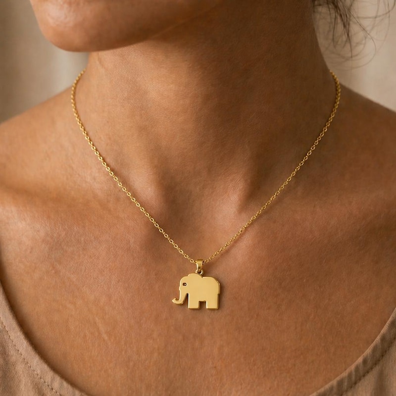 Elefant kette roségold - Etsy.de