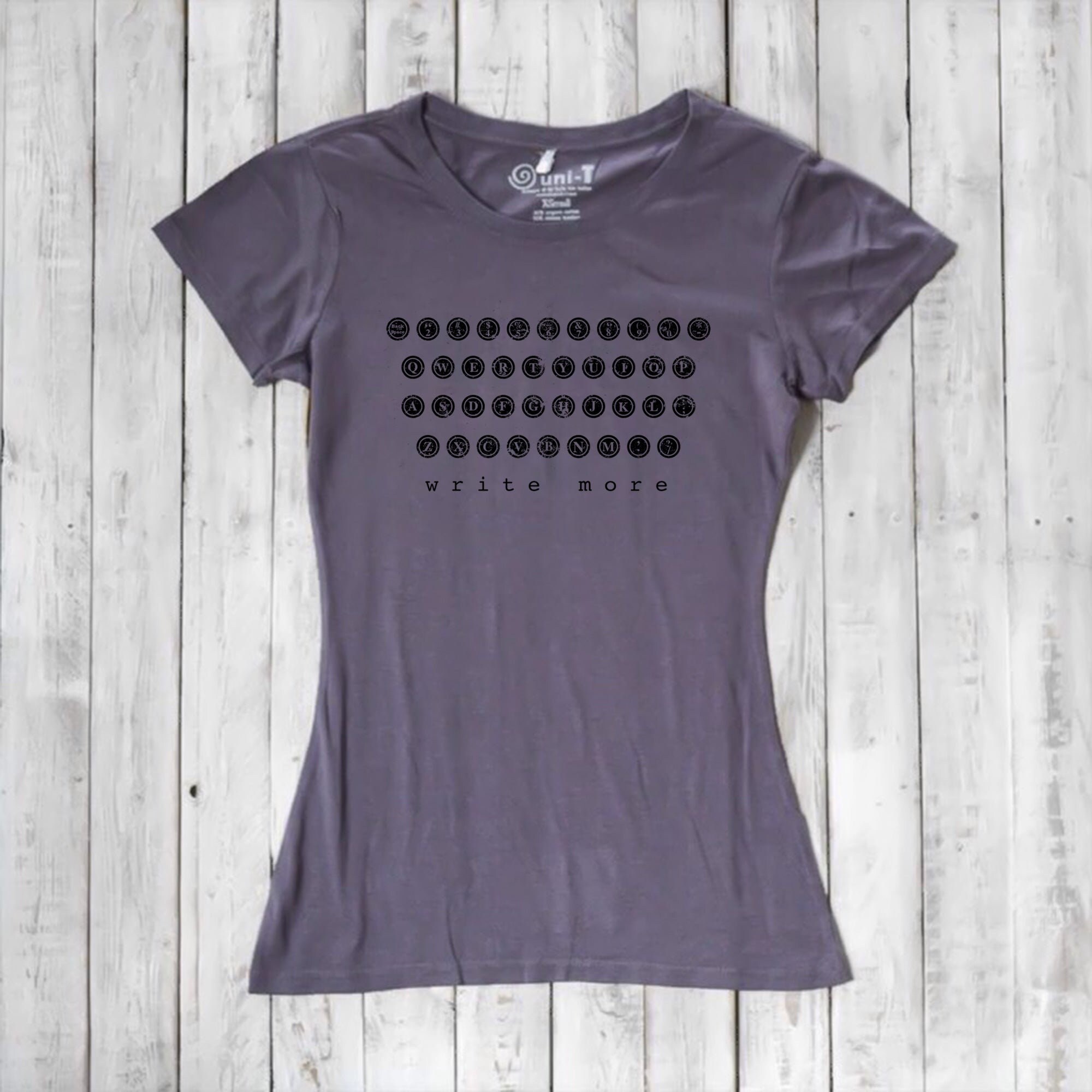 Typewriter T-shirt: Retro Writer Gift, Organic Bamboo Tee - Etsy