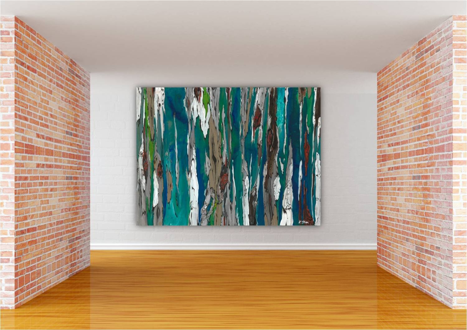 Oversized Blue Canvas Print Extra LARGE Wall Statement Art Dining Room ...