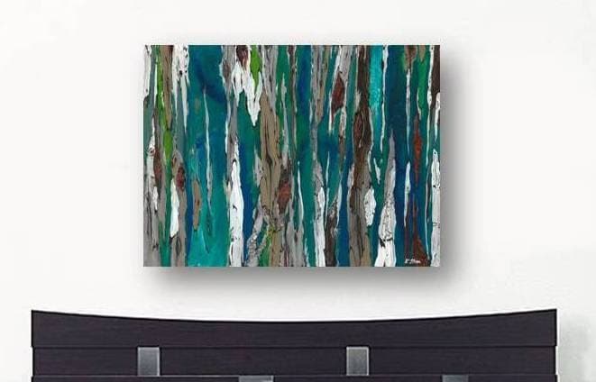 Oversized blue canvas print Extra LARGE Wall art dining room | Etsy