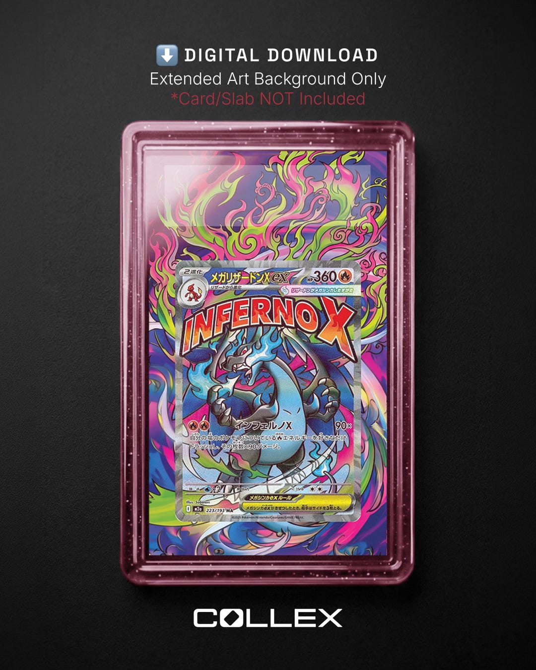 Mega Charizard X EX Extended Art Background (digital Download) - Etsy