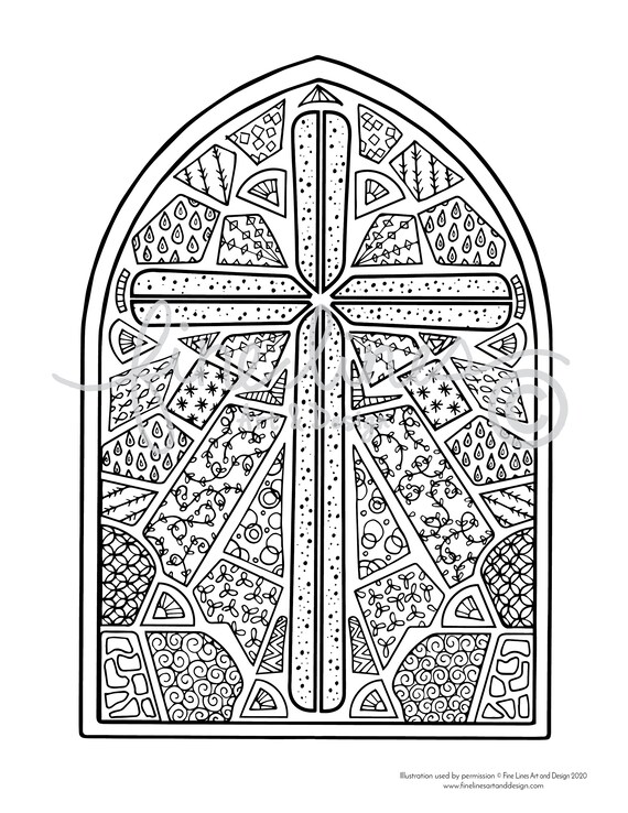 Religious Stained Glass Coloring Pages