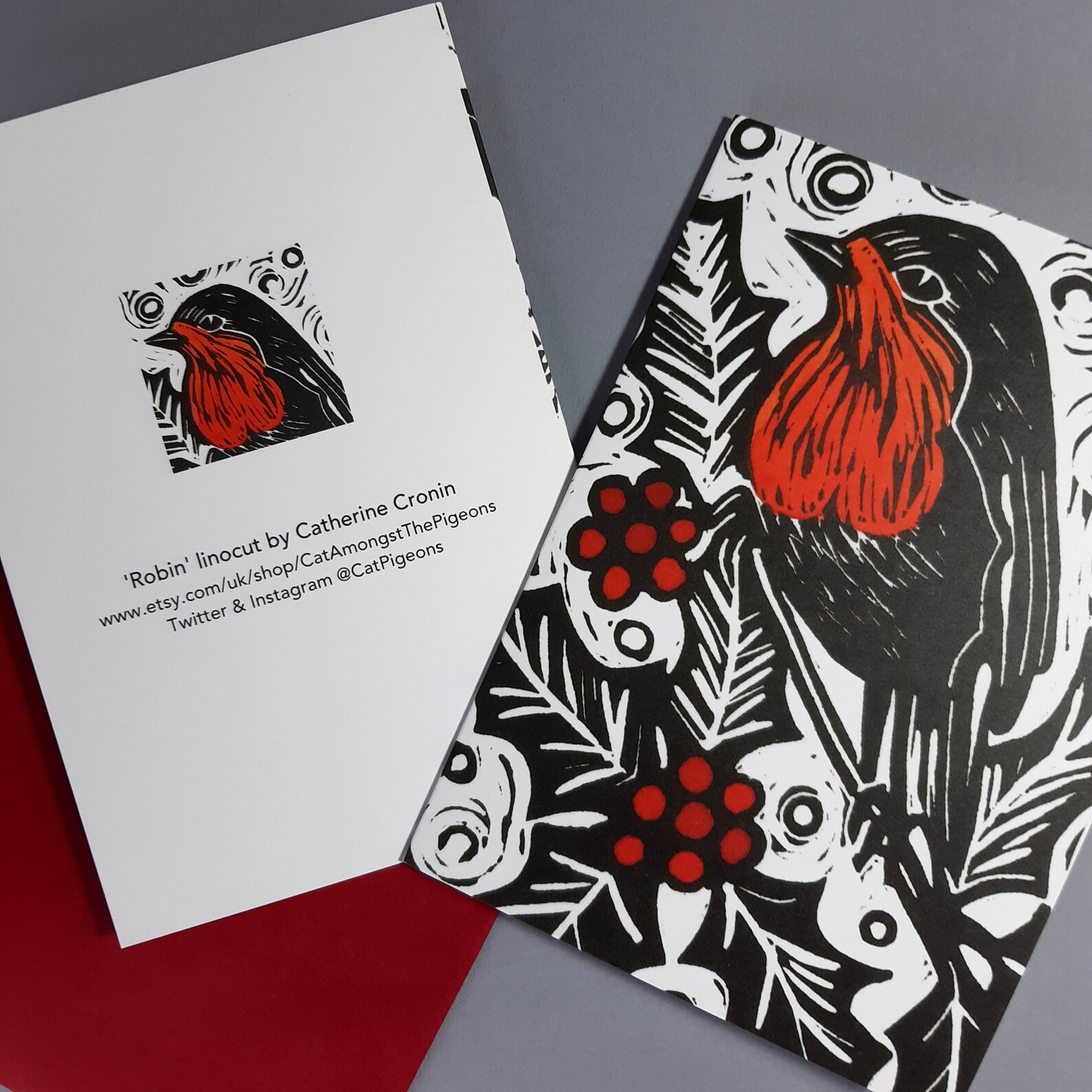 Chirpy Robin Card - Etsy