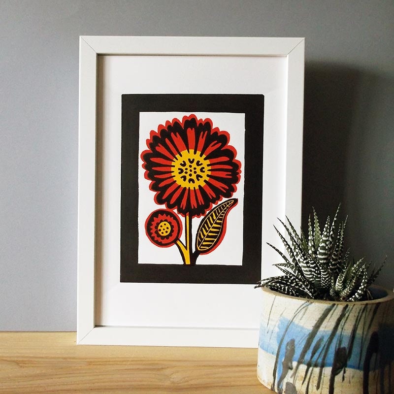 Marigold Linocut Hand Pulled Original Relief Print Edition of 10 - Etsy