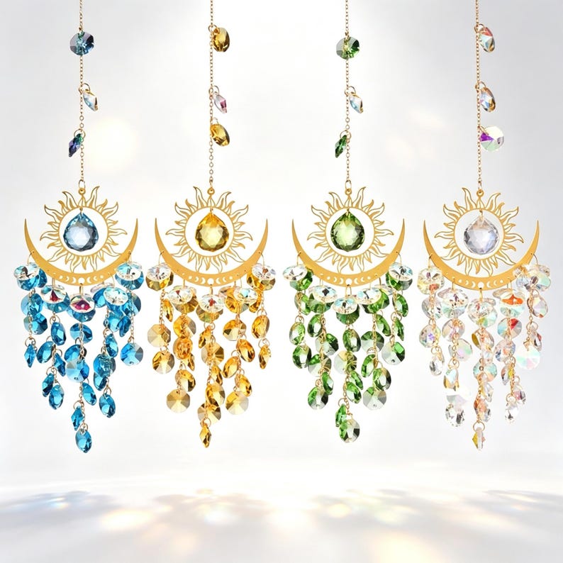Hanging Decor Crystal Suncatcher,stained Glass Sun Catcher,window Decor ...