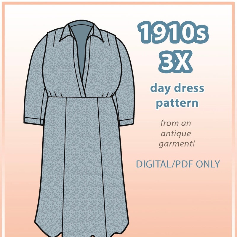 Edwardian Dress Pattern - Etsy