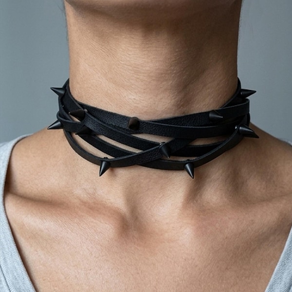 Goth Chokers Studded - Etsy
