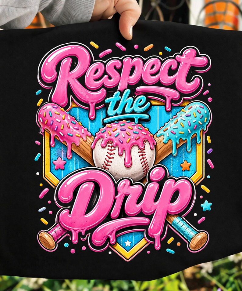 Retro Baseball Drip PNG SVG, Game Day, Baseball Mom Design (digital ...
