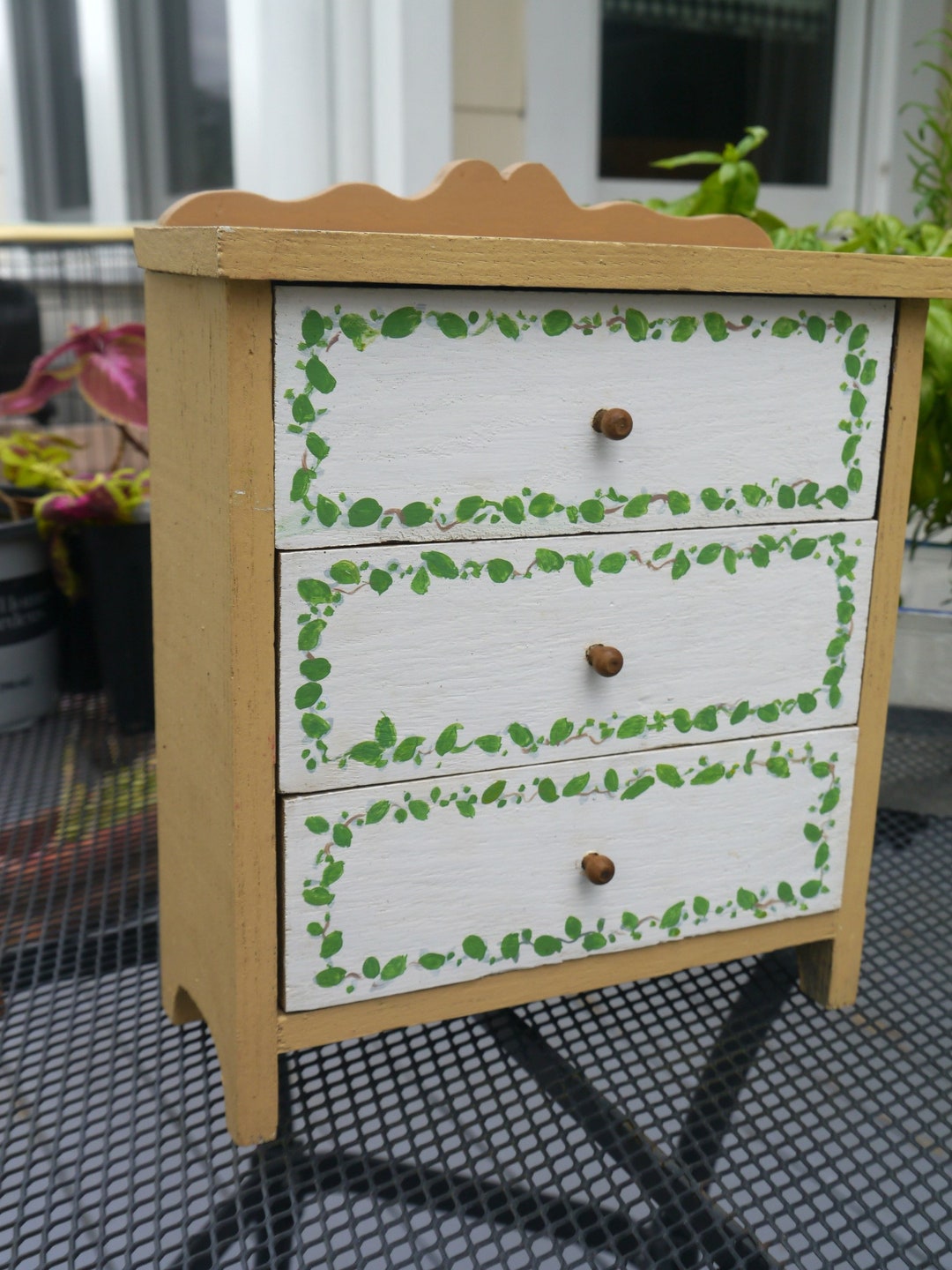 Mini Decorative Chest of Drawers, Hand Made, Hand Painted by Artist in ...