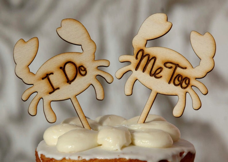 Personalized Cake Topper-crabs-beach Wedding-shabby Chic - Etsy