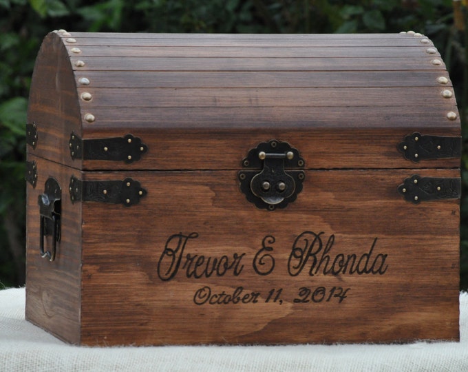 Medium Personalized Rustic Wedding Card Box- Woodland/country/rustic ...