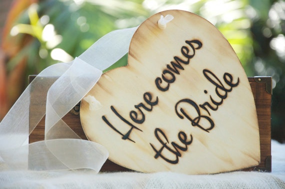 Personalized Burned and Engraved Wooden Heart Wedding Sign | Etsy