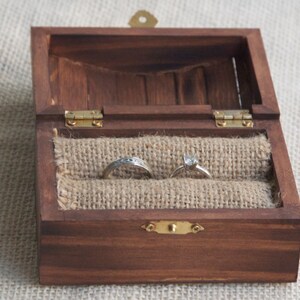 Personalized Rustic Ring Bearer Box Stained - Etsy