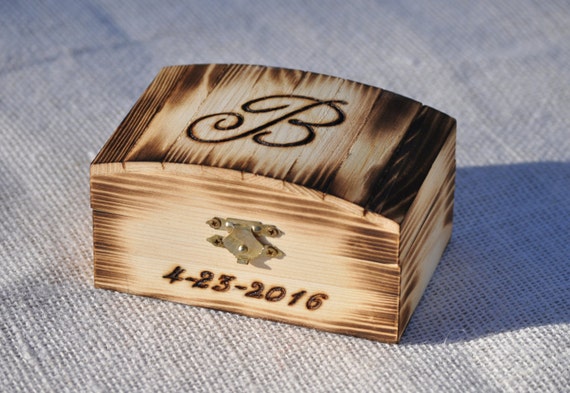 Personalized Ring Bearer Box-rustic Wedding Ring Bearer | Etsy