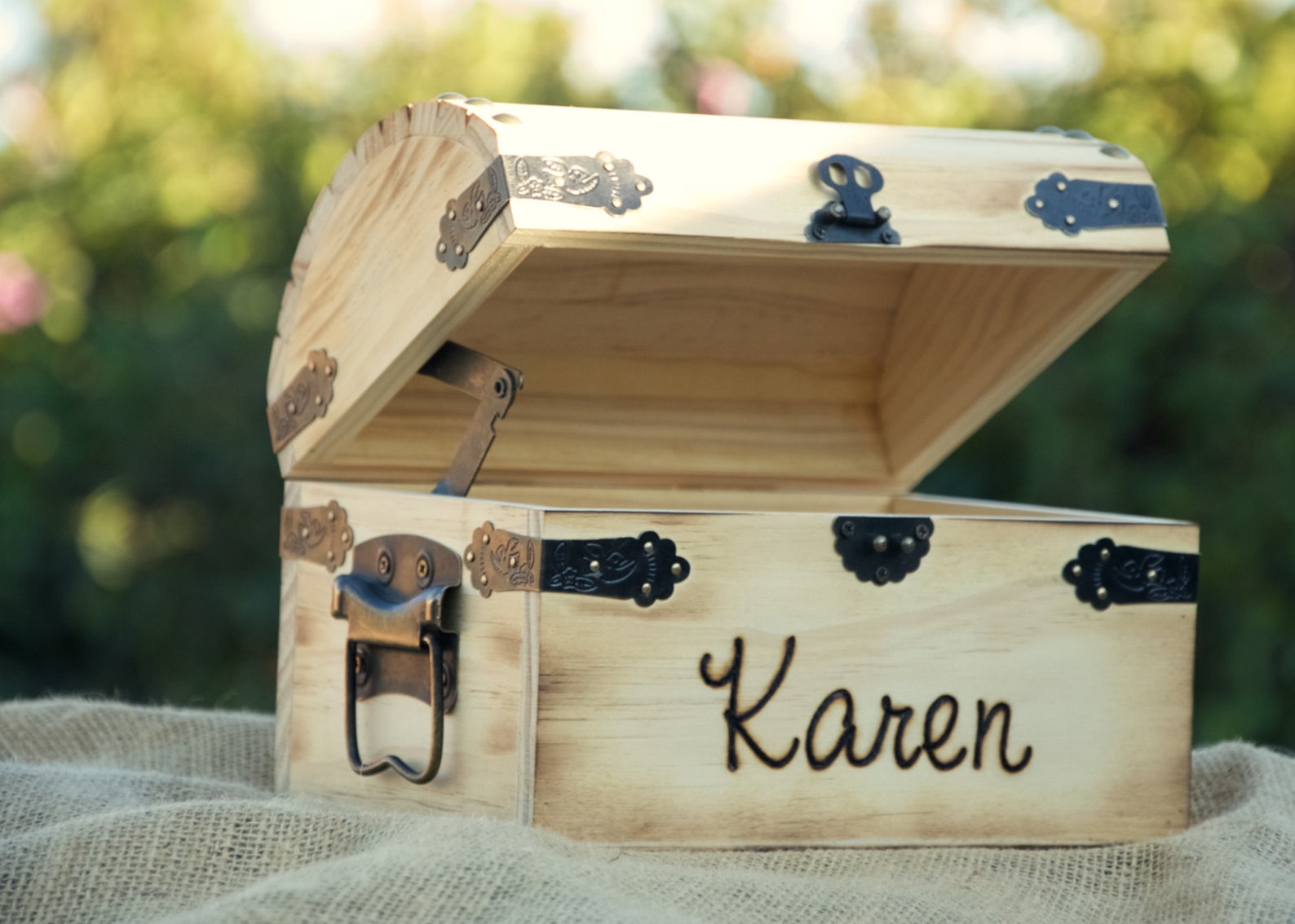 Personalized Rustic Childs Treasure Chest Keepsake Box - Etsy