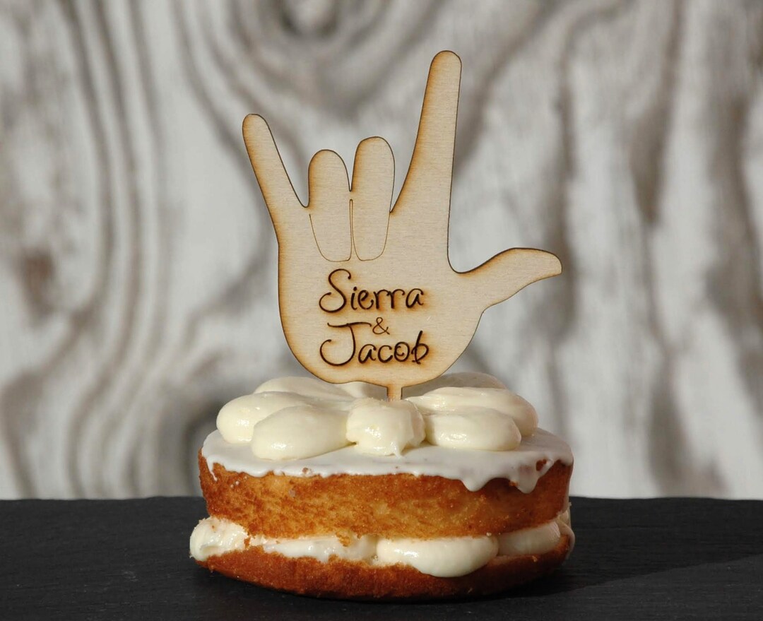 Personalized Cake Topper-ily American Sign Language Cake Topper-i LOVE ...