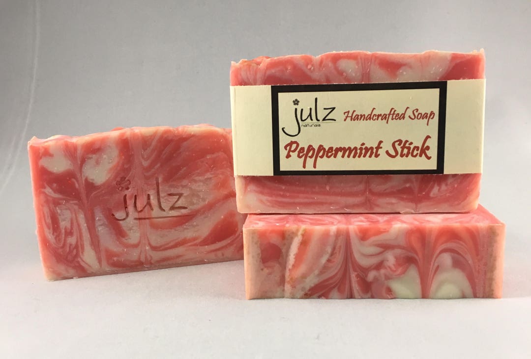 Peppermint Stick Scented Bar Soap - Etsy