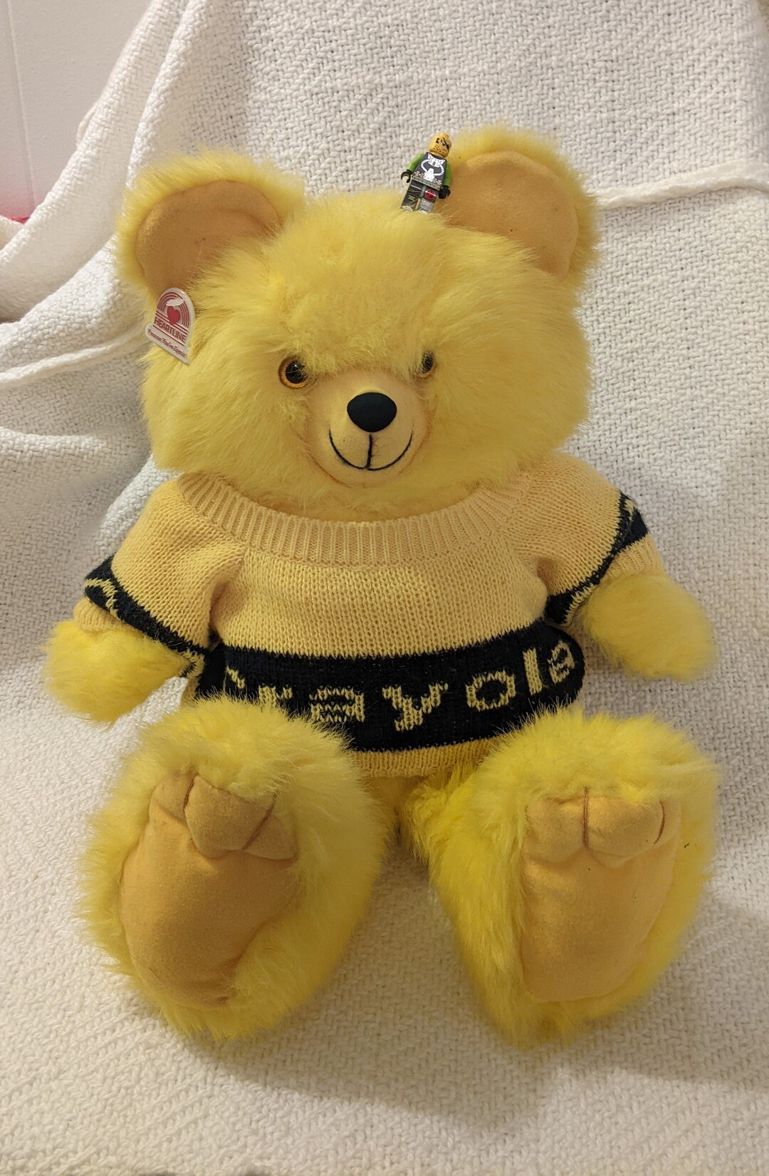 Crayola Yellow 20 Inch Bear Plush Heartline 1985 Vintage - Etsy