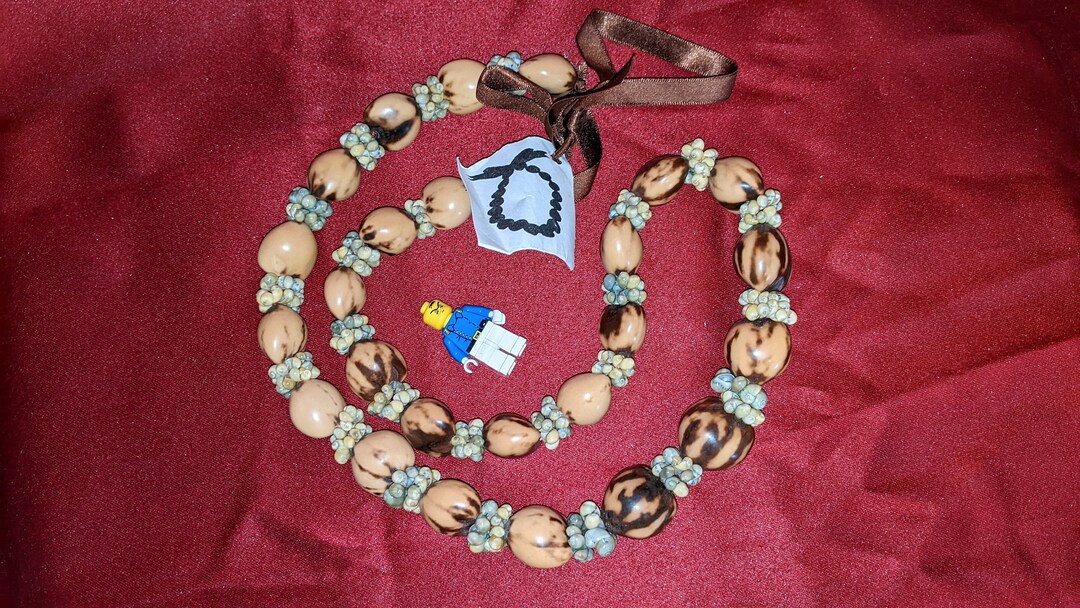 Jewel Nut and Shell Kukui Paradise Island Lei Birthday Necklace Vintage ...