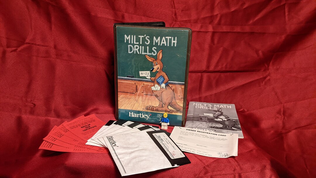 Milt's Math Drills Hartley Courseware for Apple Computers Large Floppy ...