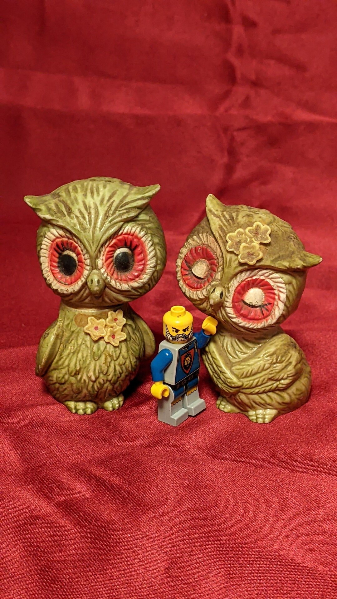 Giftco Big Eye Angel Owl Kitsch Shaker Set Green - Etsy