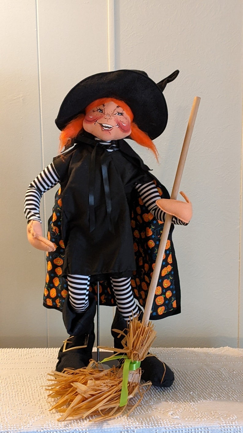 Witch Kid Annalee Mobilitee Doll 30 Inch Halloween Decor With Stand and ...