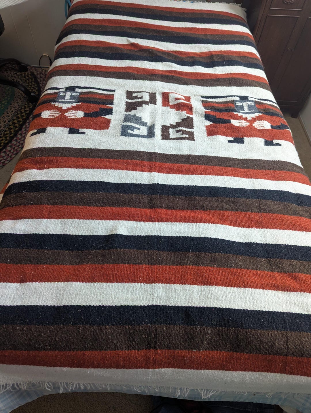 Aztec Mayan Camp Blanket Rug Vintage Textile - Etsy
