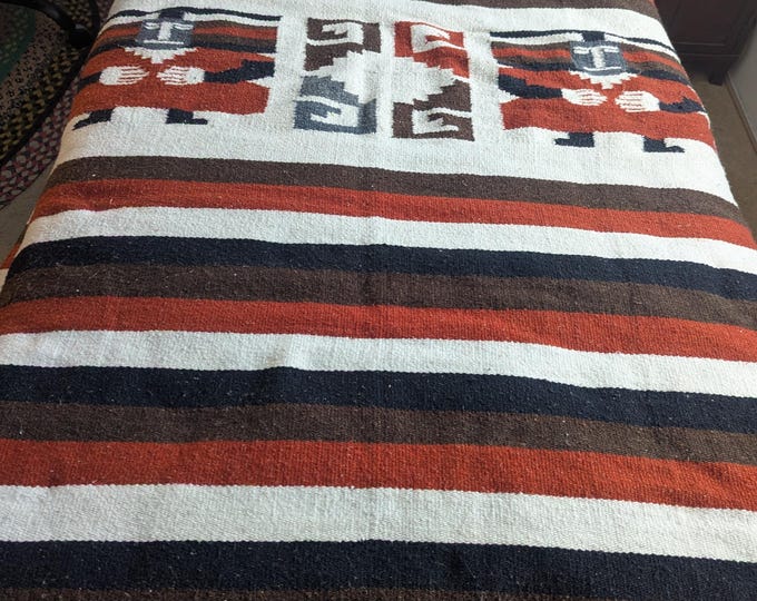Aztec Mayan Camp Blanket Rug Vintage Textile - Etsy