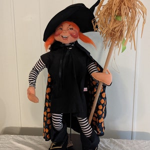 Witch Kid Annalee Mobilitee Doll 30 Inch Halloween Decor With Stand and ...