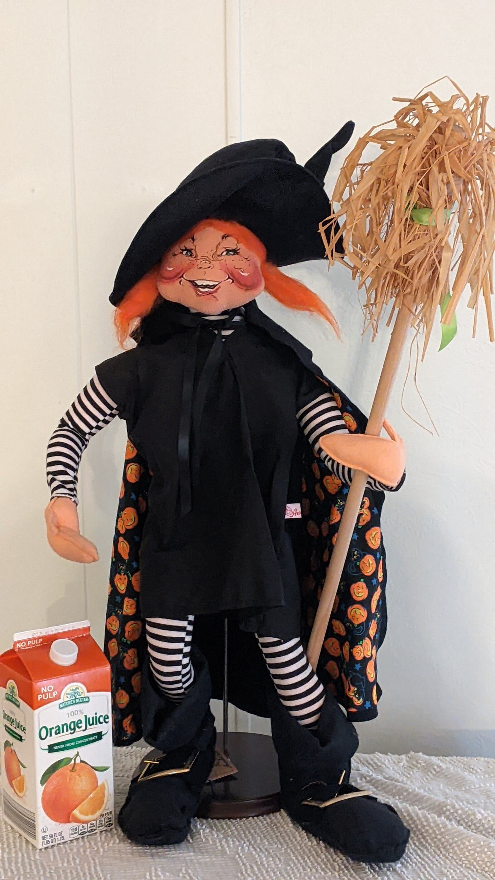 Witch Kid Annalee Mobilitee Doll 30 Inch Halloween Decor With Stand and ...