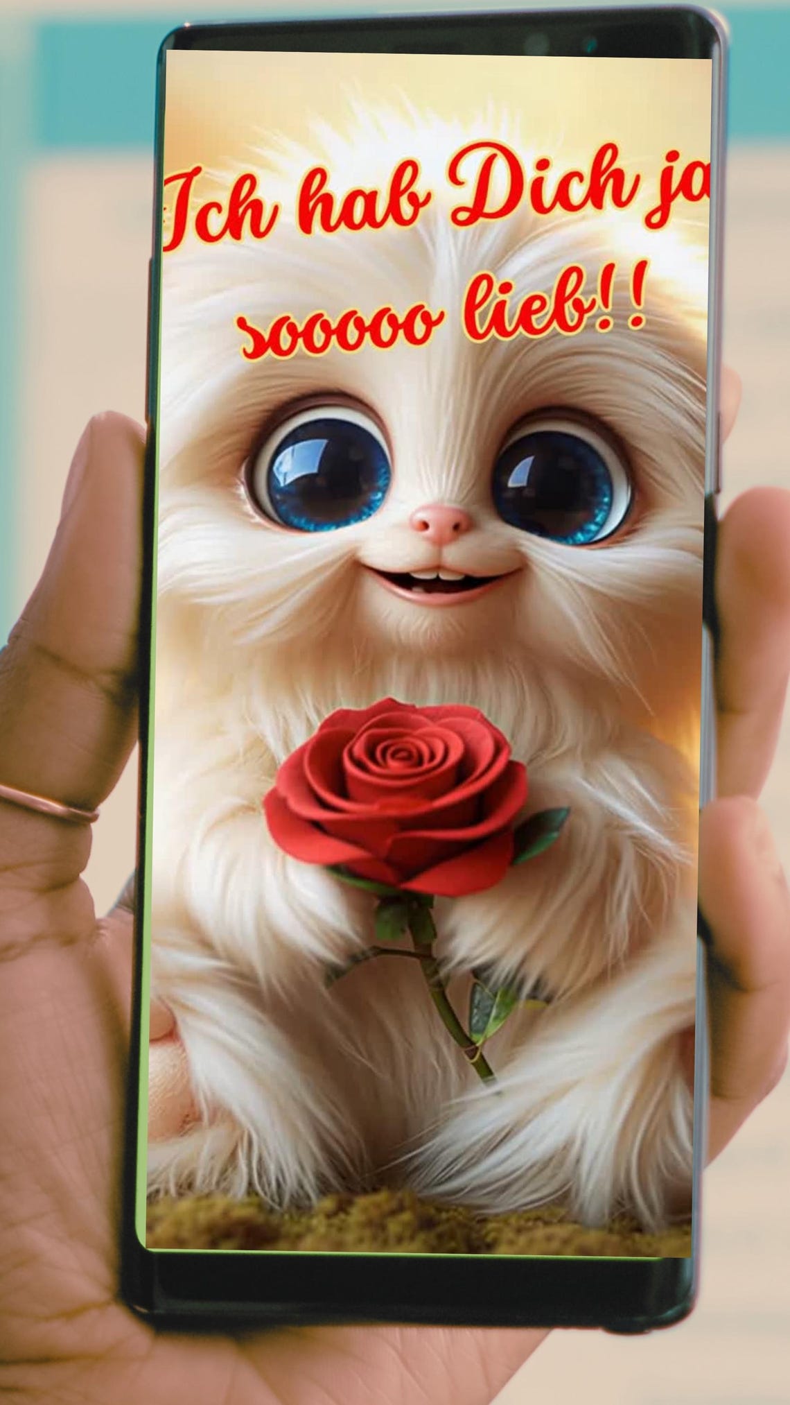Mobile Phone Greeting Card: I Love You Sooooo Much! - Etsy