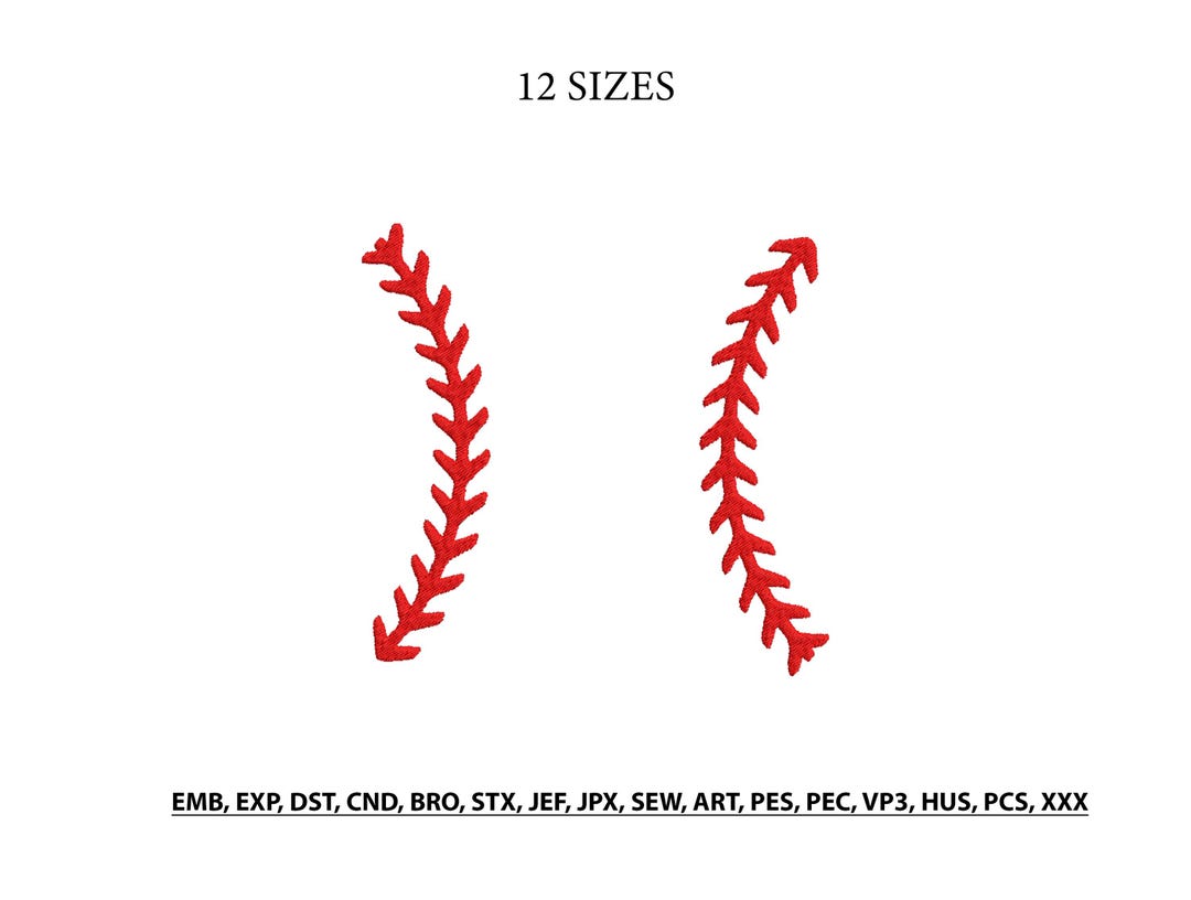 Baseball Laces Embroidery Design- Baseball Stitches Machine Embroidery ...