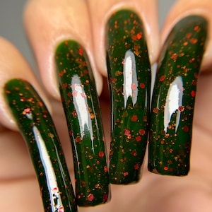 Persephone Greek Gods and Goddesses green Jelly Nail Polish With Red ...