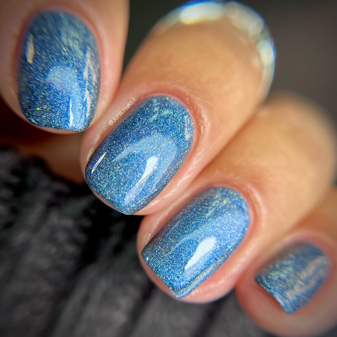 Old Soul - Custom Handcrafted Blue Holographic Nail Polish - Etsy