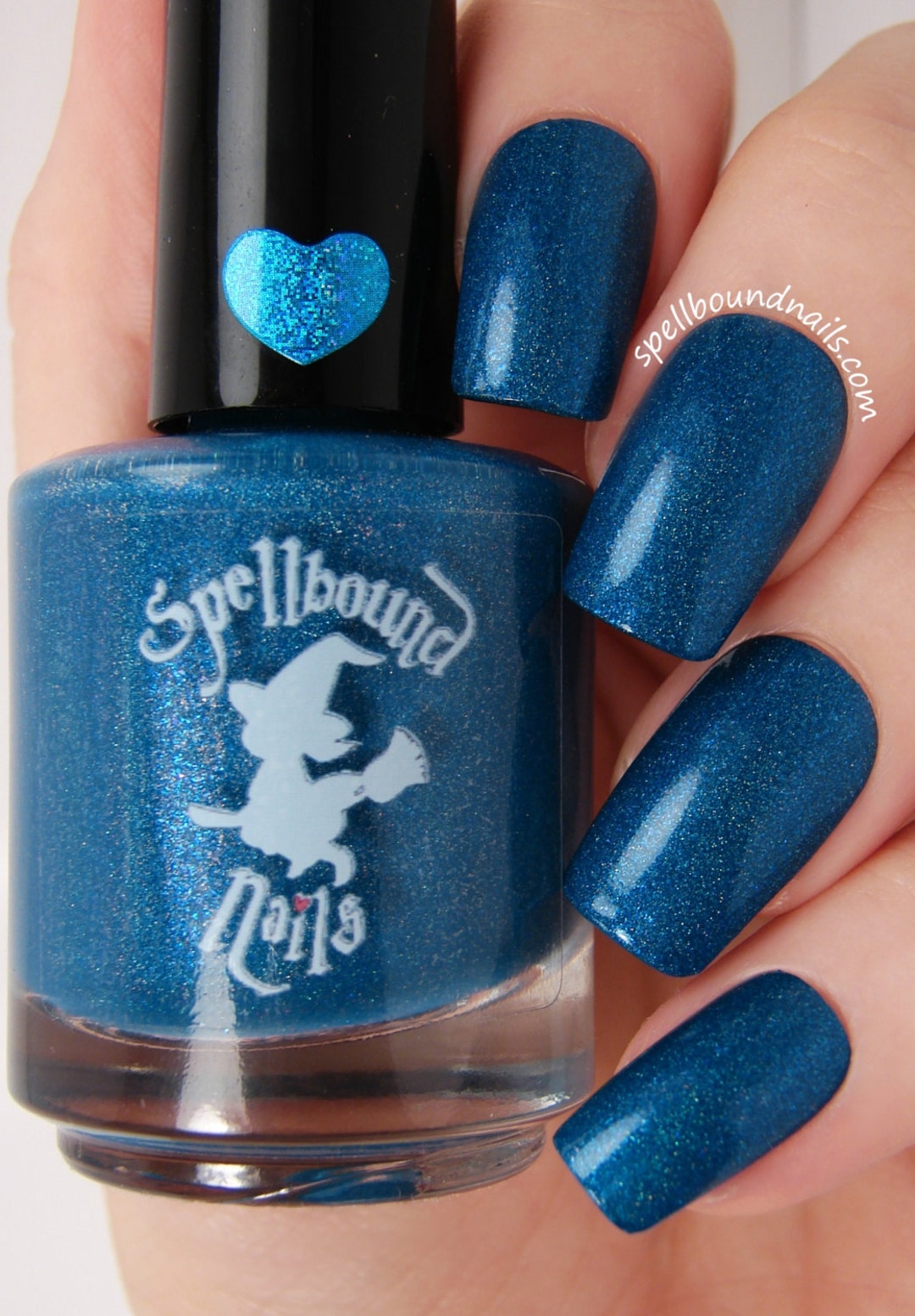 Blue Holographic Chunky Shimmer Indie Nail Polish - Spellbound Nails ...