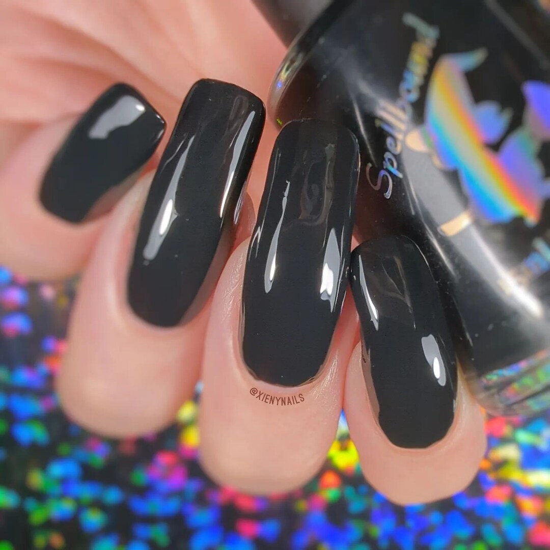 Off Black Creme Indie Nail Polish - Spellbound Nails Carbon Copy - Etsy
