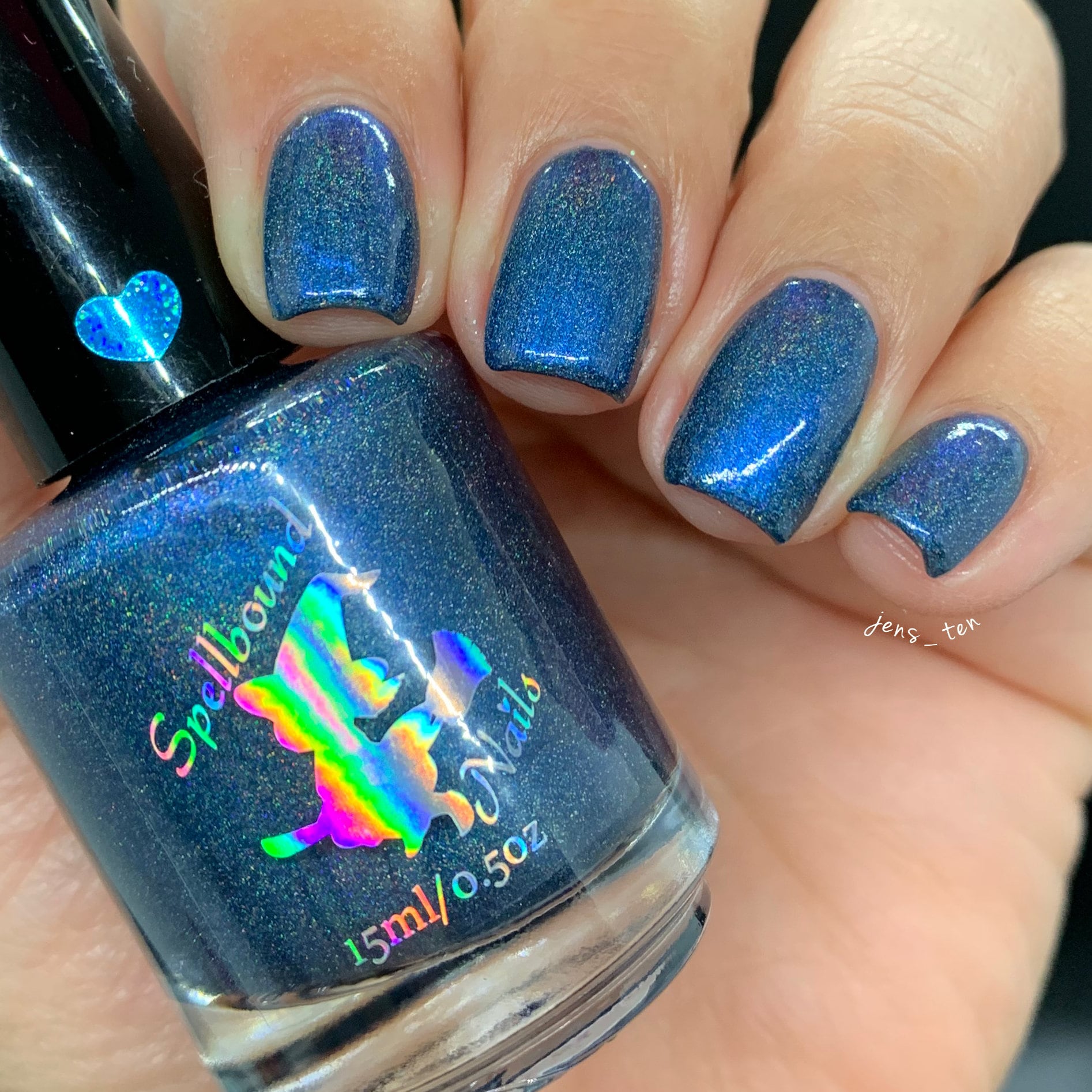 Old Soul custom handcrafted blue holographic nail polish | Etsy