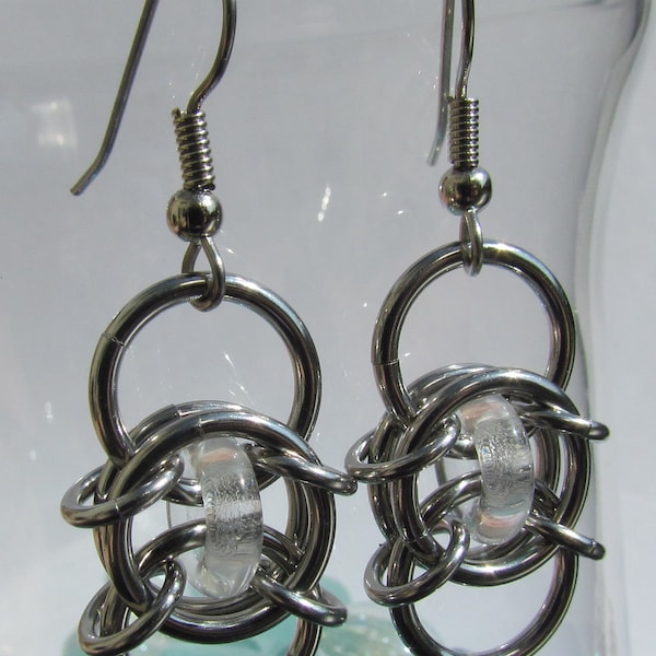 Chain Mail Earrings - Etsy