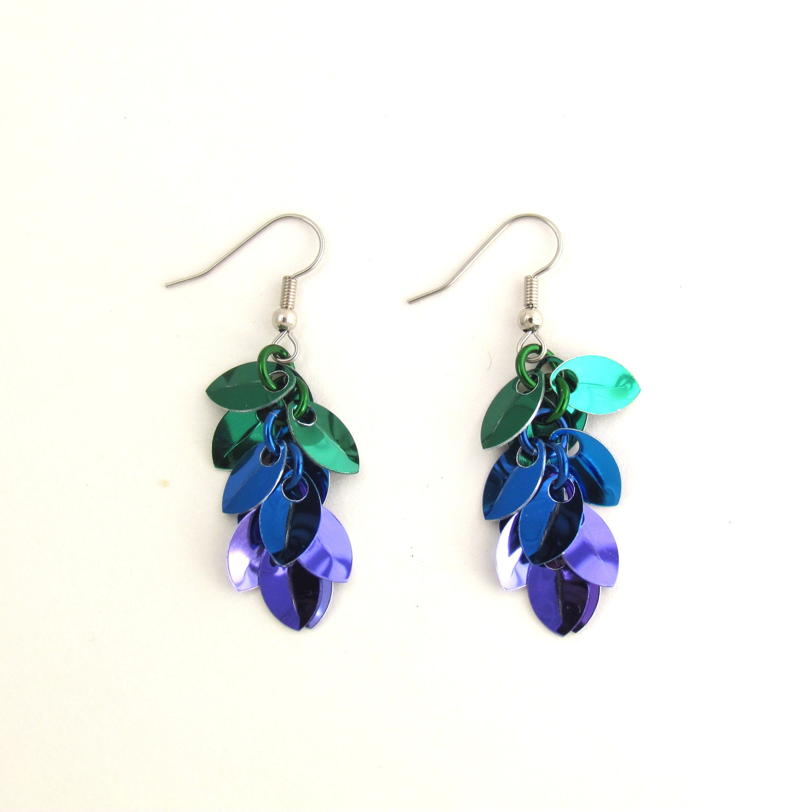 Scale Earrings, Mini Dragon Scale Earrings, Chain Maille Jewelry ...